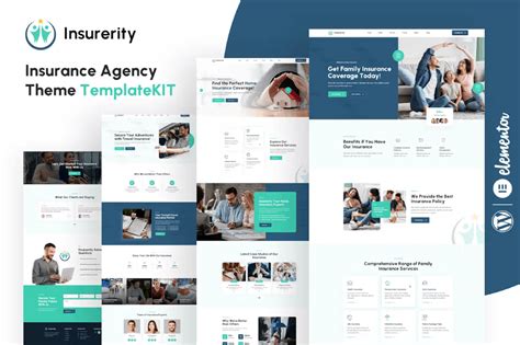 Insurerity Insurance Agency Elementor Template Kit