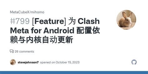 [feature] 为 clash meta for android 配置依赖与内核自动更新 · issue 799 · metacubex