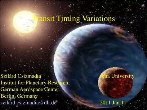 Ppt Transit Timing Variations Powerpoint Presentation Free Download