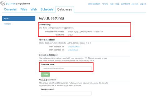 pythonanywhere accessing the mysql database techtutorialsx