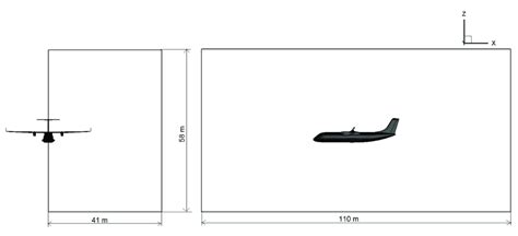 Computational Domain Frontal And Side Views Of Half The Model