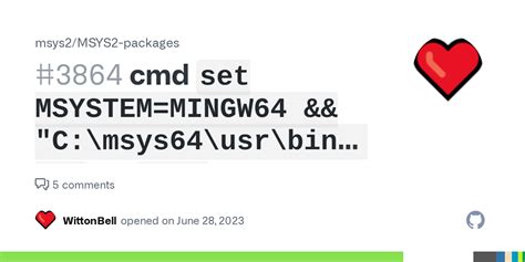 Cmd Set MSYSTEM MINGW C Msys Usr Bin Bash Exe L Set Path Var Incorrect Issue