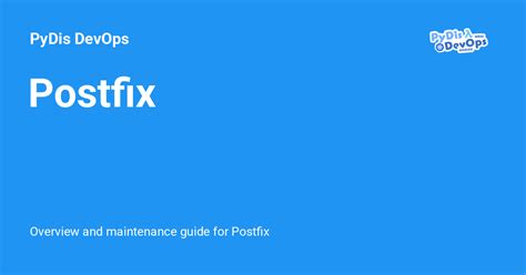 Postfix Pydis Devops