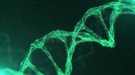 green binary molecules structure dna model rotating medical 3d