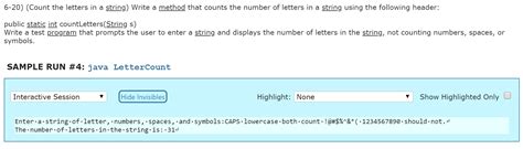 Solved 6 20 Count The Letters In A String Write A Method