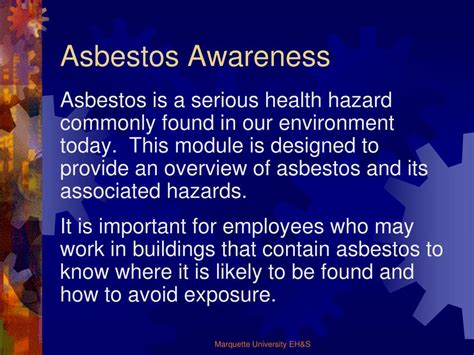 PPT ASBESTOS AWARENESS PowerPoint Presentation Free Download ID
