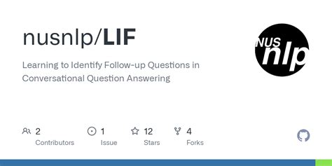 GitHub Nusnlp LIF Learning To Identify Follow Up Questions In Conversational Question Answering