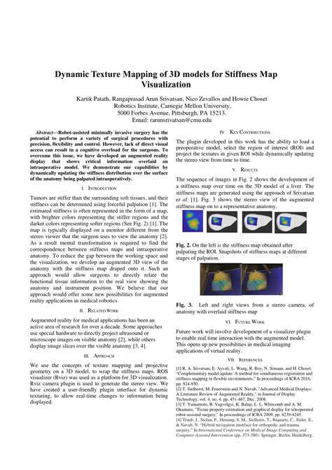 Pdf Dynamic Texture Mapping Of 3d Models For Stiffness Map Visualization