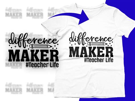 Difference Maker Svg Teacher Life Svg Graphic By CraftDesigns Creative Fabrica
