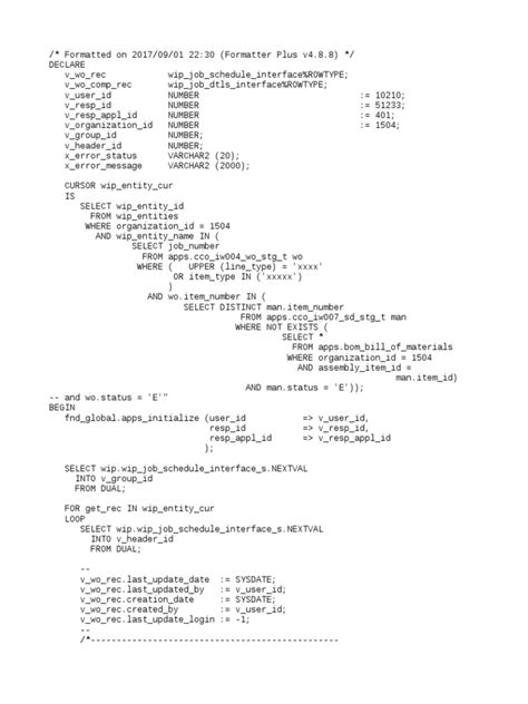 Updating Discrete Jobs And Validating Using Wip Mass Load Api Pdf