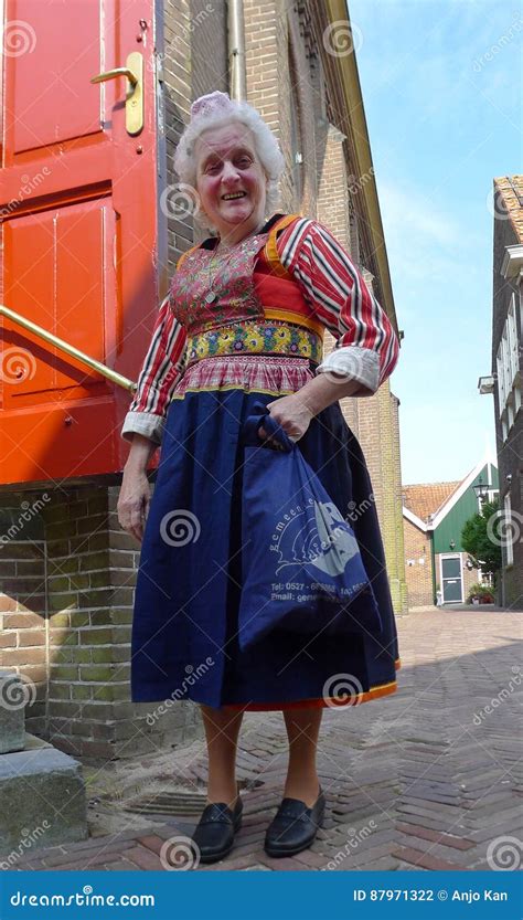 Woman Wearing The Dutch Traditional Costume Editorial Photography