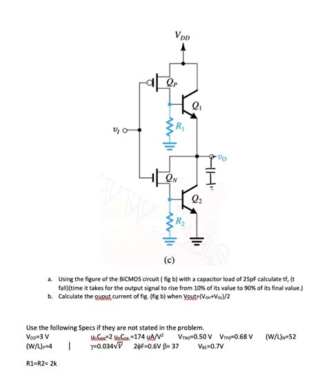 Vo Andh A Using The Figure Of The Bicmos Circuit Fig