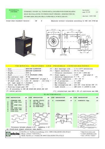 Incremental Encoder 115 Elcis Encoder Pdf Catalogs Technical