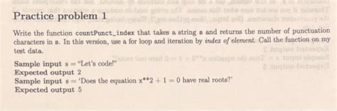 Solved Practice Problem 1 Write The Function