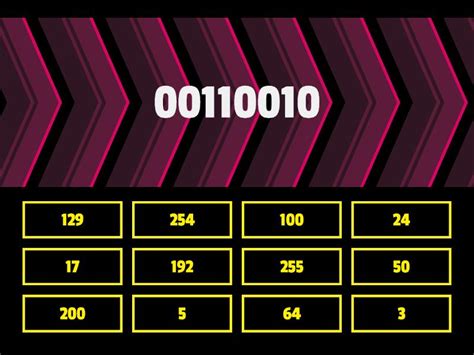 Binary Conversion 1 Find The Match