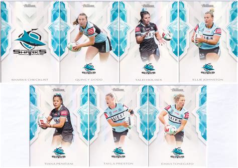 2025 Tgi Nrl Traders 7 Card Nrlw Cronulla Sutherland Sharks Team Set