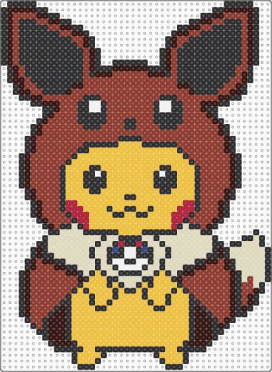 Chibi And Chu And Totoro Fuse Bead Pattern Kandi Pad Kandi Patterns Fuse Bead Patterns