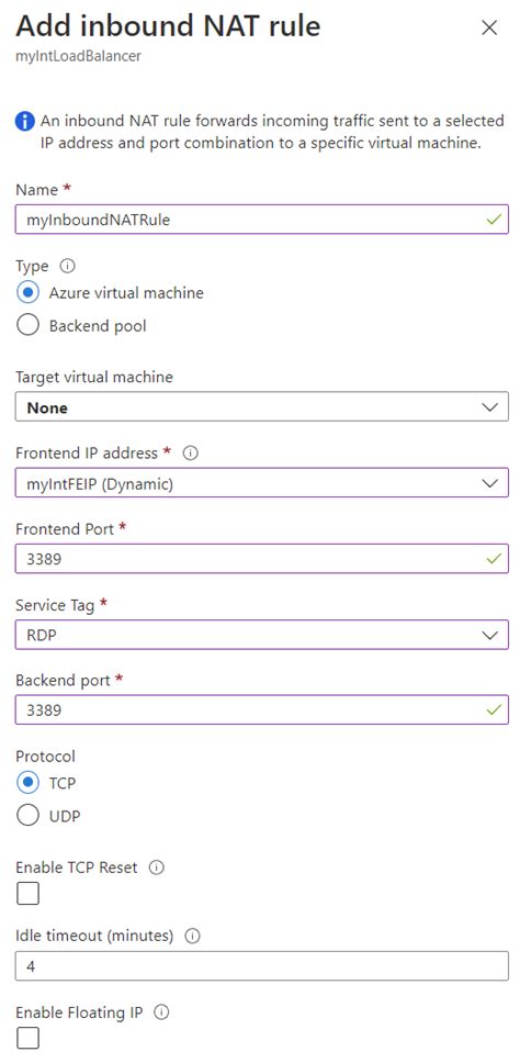 azure load balancer 入口網站設定 microsoft learn