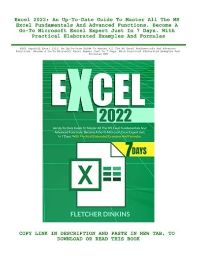 best [epub] excel 2022 an up to date guide to master all the ms excel