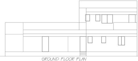 Bungalow Ground Floor Elevation Layout Design Autocad Dwg Download