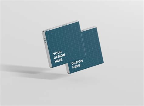 현실적인 판지 포장 상자 모형 프리미엄 Psd 파일