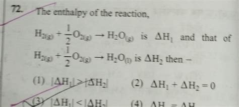 The Enthalpy Of The Reaction Mathrm { H } { 2 Mathrm {g} } Fr