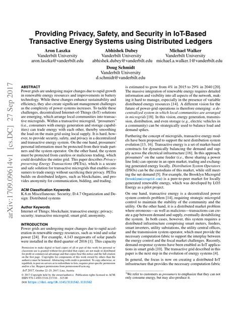 Pdf Providing Privacy Safety And Security In Iot Based Transactive