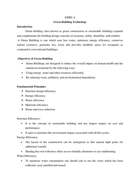 Gbt Unit 12 Pdf Green Building Efficient Energy Use