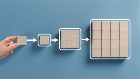 business process and workflow automation with flowchart hand holding wooden cube block
