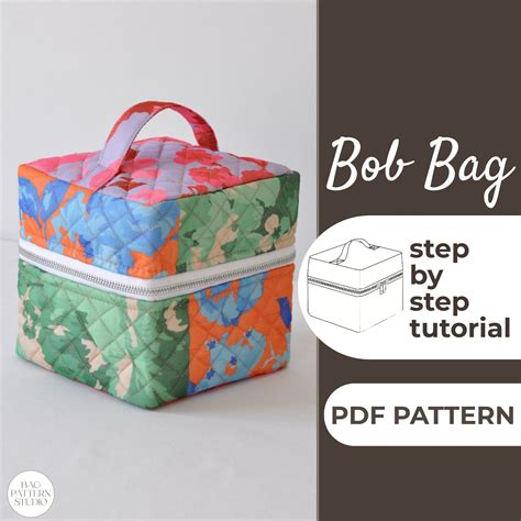 Cosmetic Bag Sewing Pattern Make Up Bag Toiletry Boxy Bag Pattern