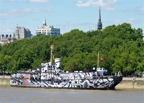Tobias Rehberger Covers Hms President In Dazzle Camouflage