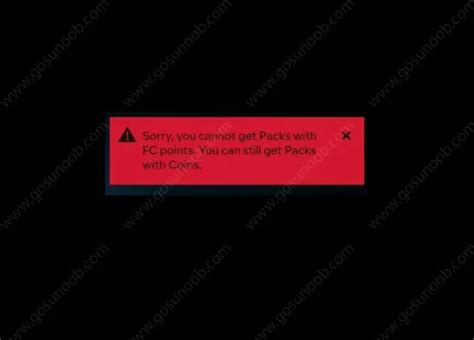 EA FC Cannot Buy Packs With FC Points Error