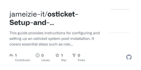 GitHub Jameizie It Osticket Setup And Configuration Guide This Guide Provides Instructions