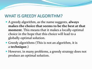 Greedy Algorithm Ppt