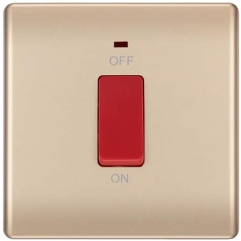 45a Double Pole Switch With Indicator Champagne Pakistan Cables