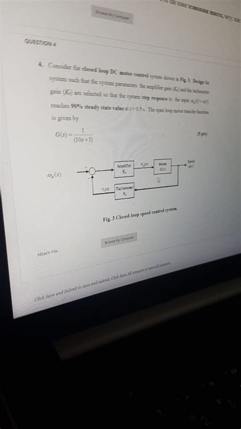 Solved Question Consider The Closed Loop Dc Motor Control Chegg