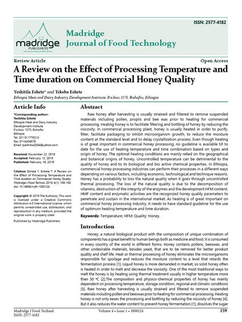 A Review On Ipact Of Heating Temperature And Time Duratin Commercial