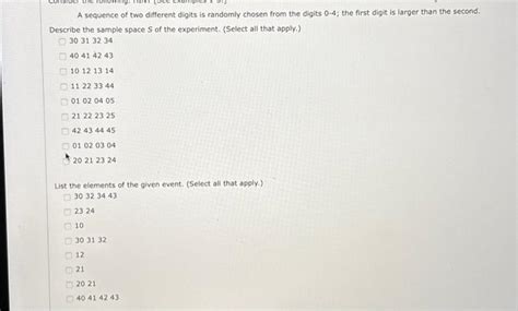 a sequence of two different digits is randomly chosen