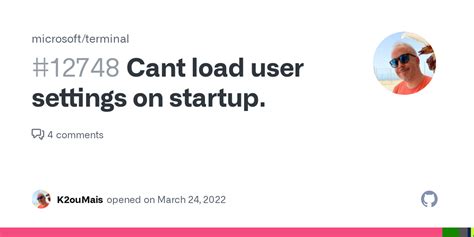 Cant Load User Settings On Startup Issue Microsoft Terminal GitHub