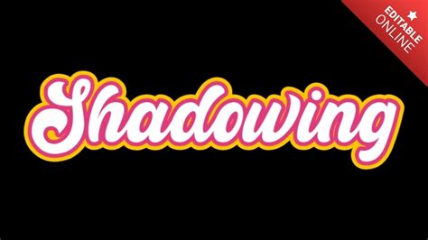 Shadowing Strokes Text Effect Generator