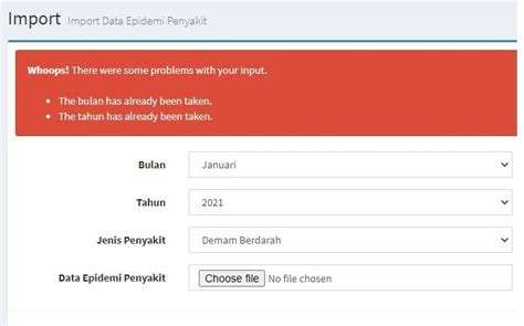 Gagal Import Data Penyakit Issue 191 OpenSID OpenDK GitHub