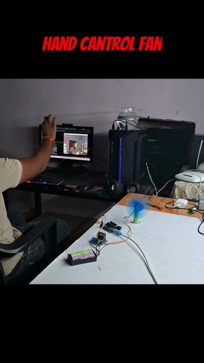 hand cantrol fan automobile arduino project scienceproject python bulb shorts youtube