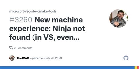 New Machine Experience Ninja Not Found In Vs Even Though It Can Find