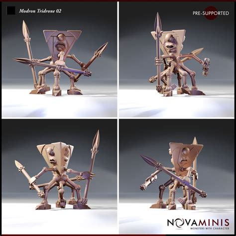 3d Printable Modron Tridrone 02 By Novaminis