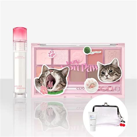 클리오 Set 프로 아이 팔레트 Ad크리스탈 글램 틴트 증정 딥클렌징폼 미니체리에이드 파우치 위시버킷