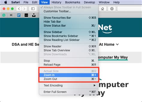 Making Text Larger In Safari In Macos 10 15 Catalina Abilitynet