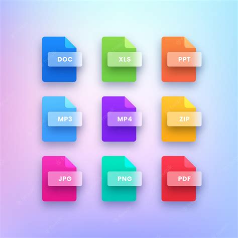 Premium Vector File Types Format Icons