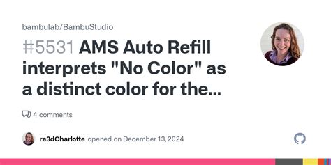 Ams Auto Refill Interprets No Color As A Distinct Color For The