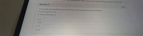 solved question 31 ﻿plsin the double stranded dna sequence