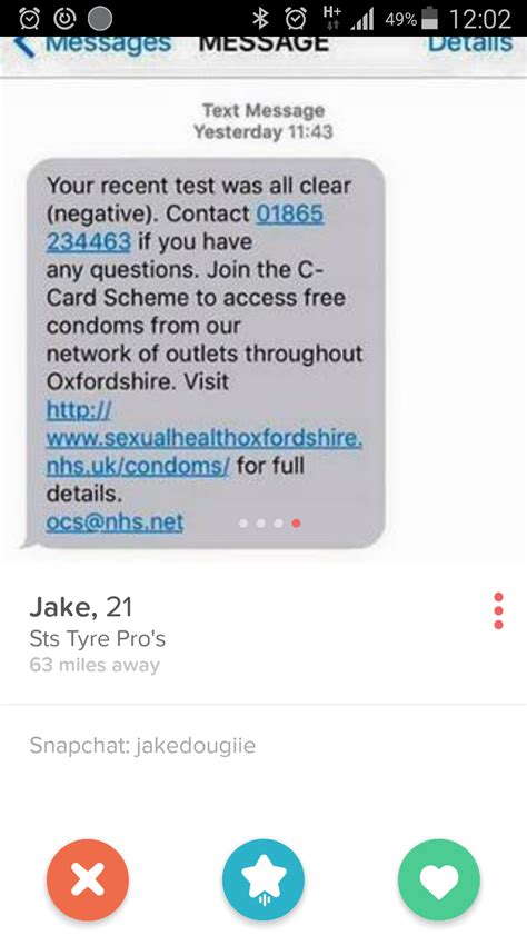 Std Test Results Clear Thats Nice Still Swiped Left Tinder